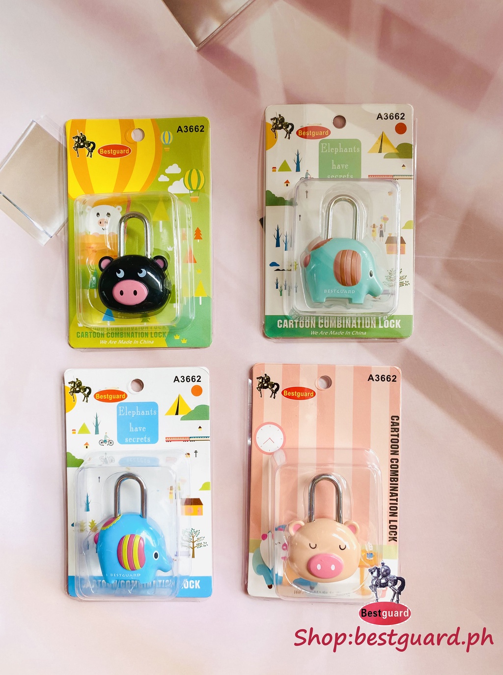 Bestguard A3661 Buy 1 Take 1 Cartoon Combination Lock A3662 Luggage ...