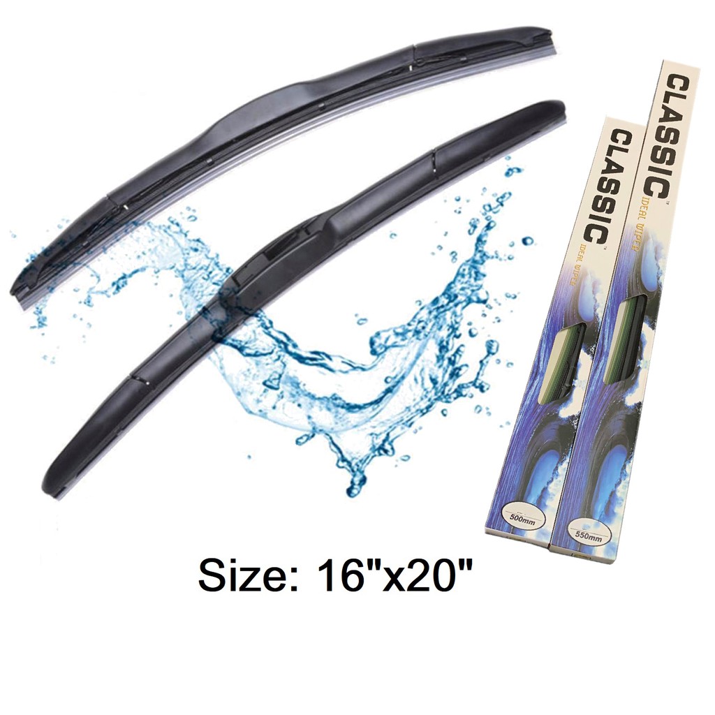 2PCS Classic Ideal Hybrid Wiper Hook Type Car Automobile Set of 16/20 ...