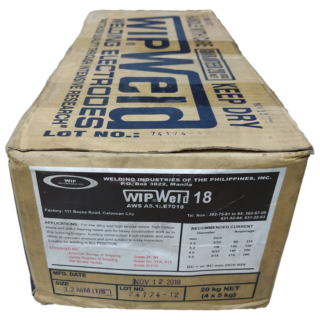 WIPWELD WELDING ROD 7018 1/8" 3.2MM ( TINGI 1 KILOS ------- 1 KILOS ...