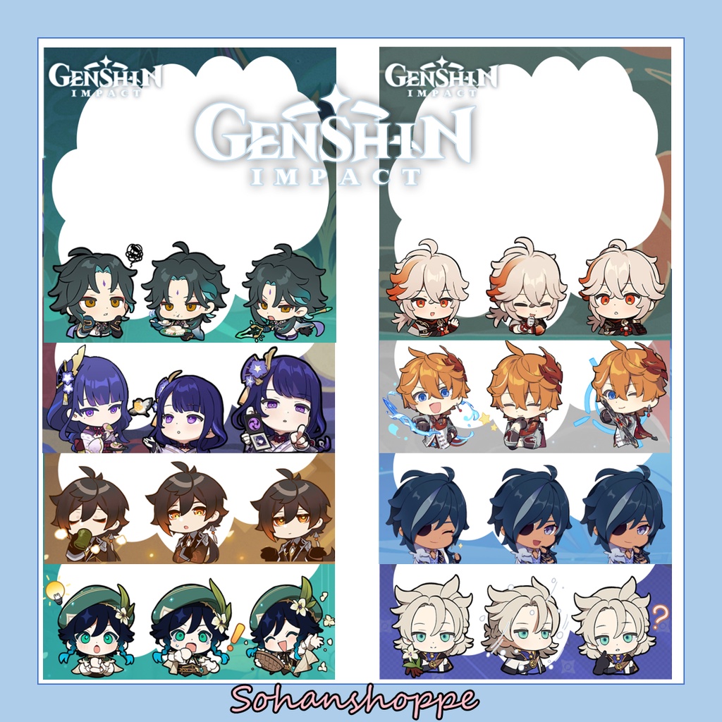 sohanshoppe Genshin Impact Notepad Xiao Venti Zhongli Raiden Childe ...