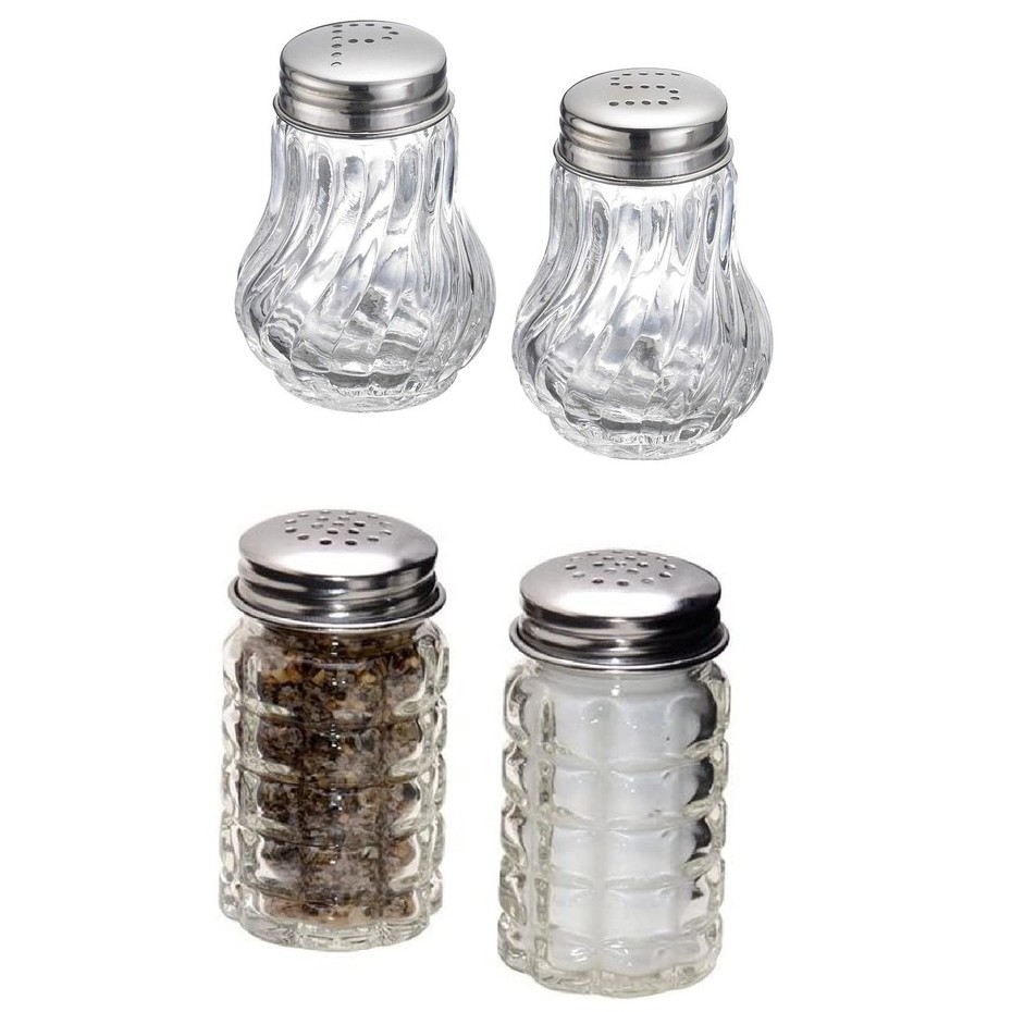 Kitchen Spice Salt Pepper Seasoning Shaker Jar Clear Glass Bottle ...