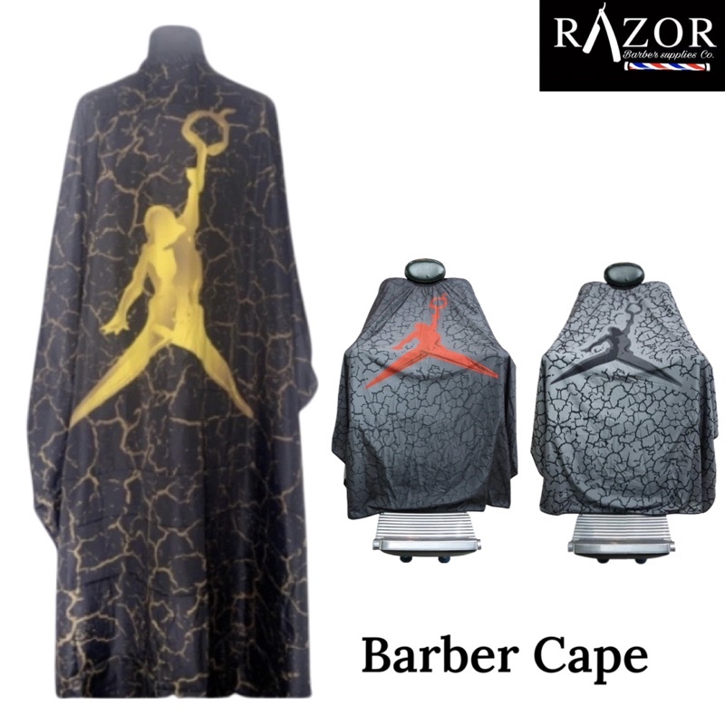 BARBER CAPE HAIRDRESSING CAPE W/ JORDAN LOGO - Razor Barber Supplies ...