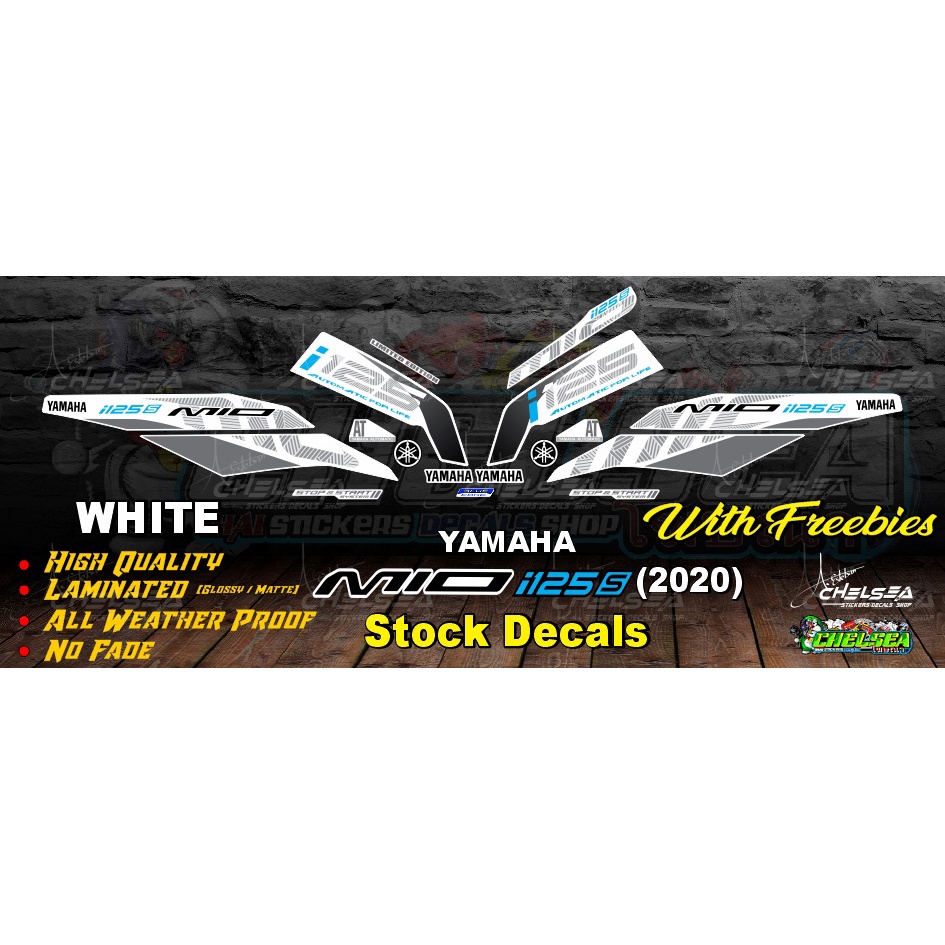 Yamaha Mio i 125s (2020) Stock Decals / Stickers with freebies | Shopee ...