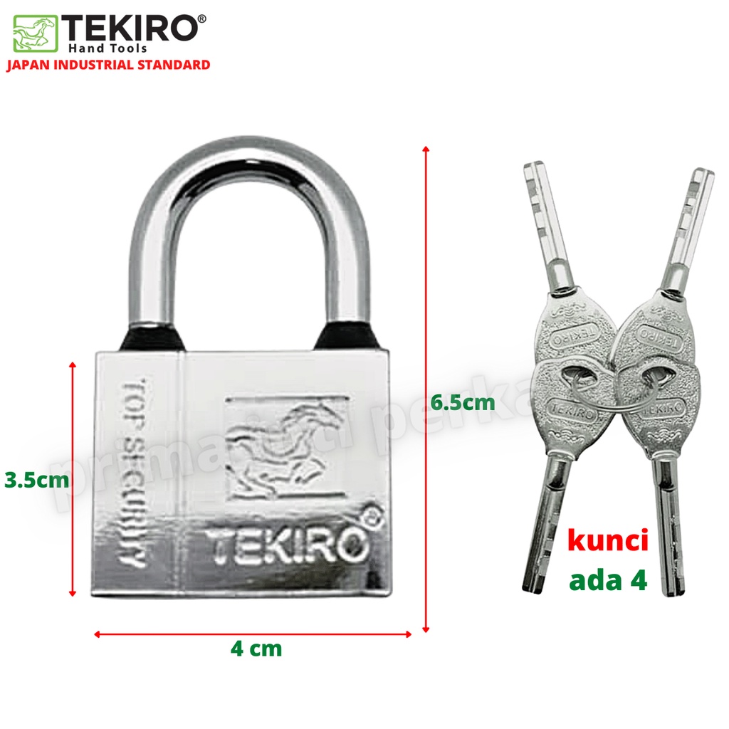 Short Neck Padlock 40mm Tekiro - Padlock Short 40mm Tekiro | Shopee ...