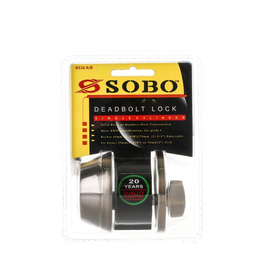 Sobo Stainless Steel Single Cylinder Deadbolt Lock | Shopee Philippines