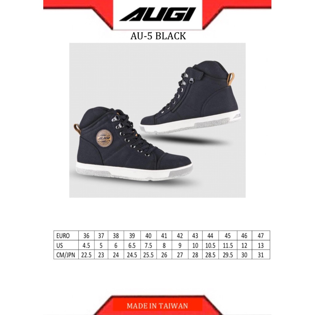 AUGI Urban Racing Boots AU-5 Black | Shopee Philippines