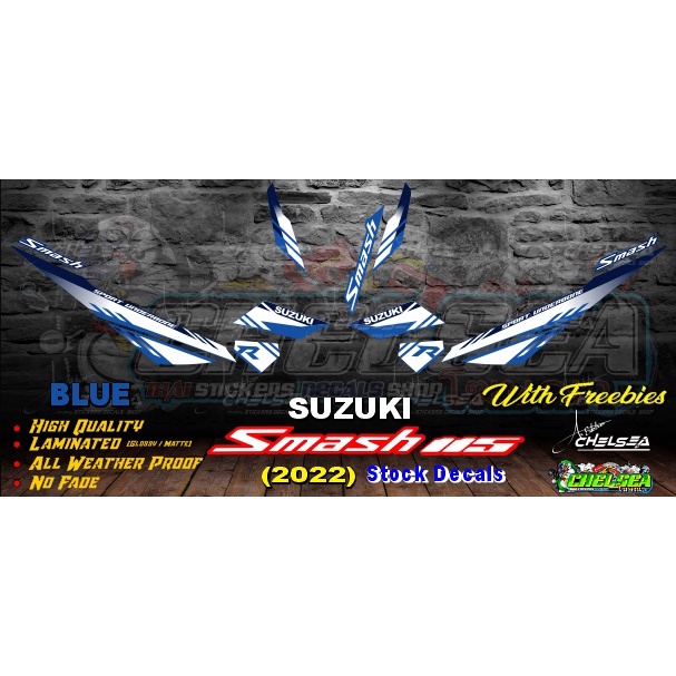 Suzuki Smash 115 (2022) Stock Decals/ Stickers with freebies | Shopee ...