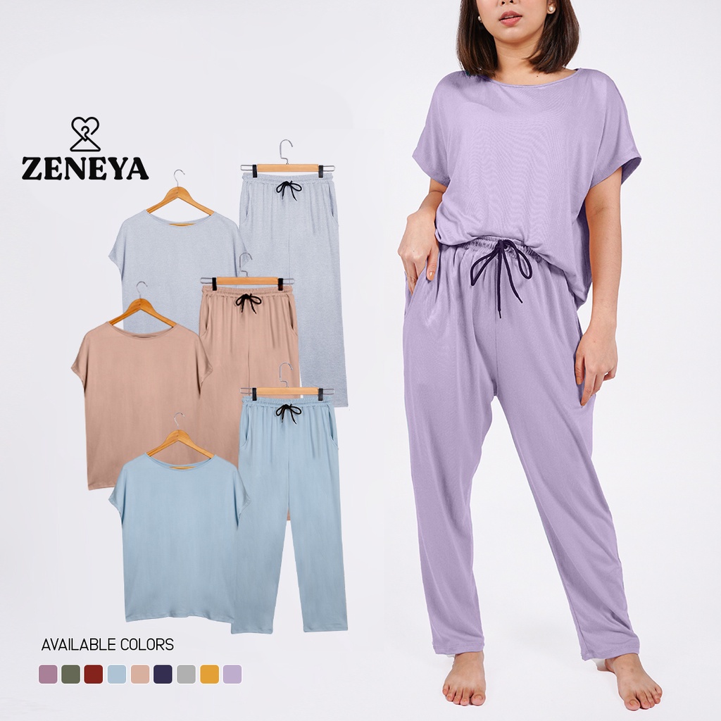 Zeneya Coordinates Set for Women Shirt and Drape Pants Terno Tshirt Top ...
