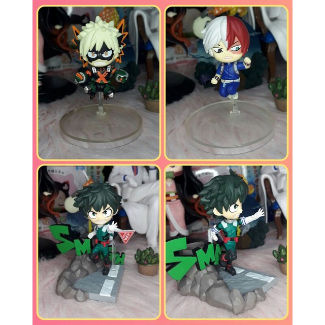 My Hero Academia MHA mini figures Bakugo / Todoroki / Midoriya | Shopee ...