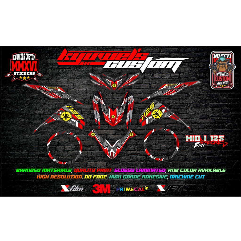 MIO i 125 full decals sticker | Shopee Philippines