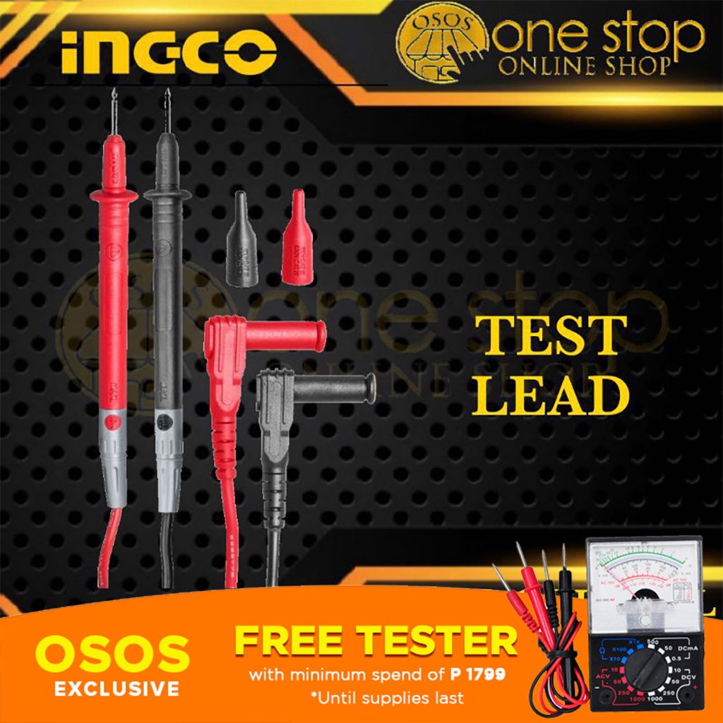 INGCO Test Lead ( MULTIMETER MULTITESTER ) TL1431 •OSOS• | Shopee ...