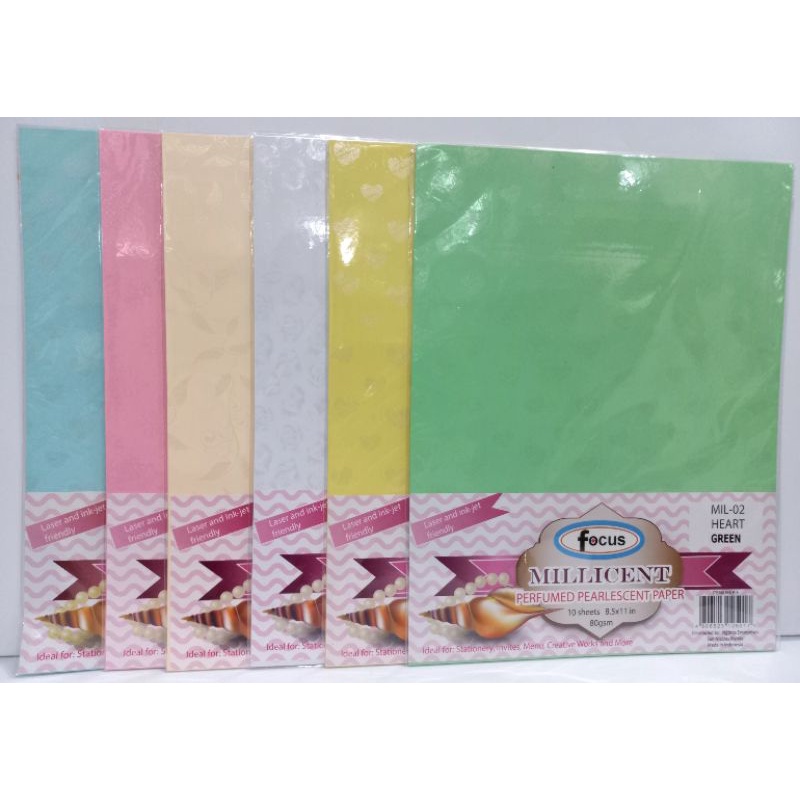 Focus Millicent Perfumed Pearlescent Paper 80 Gsm - HEART | Shopee ...