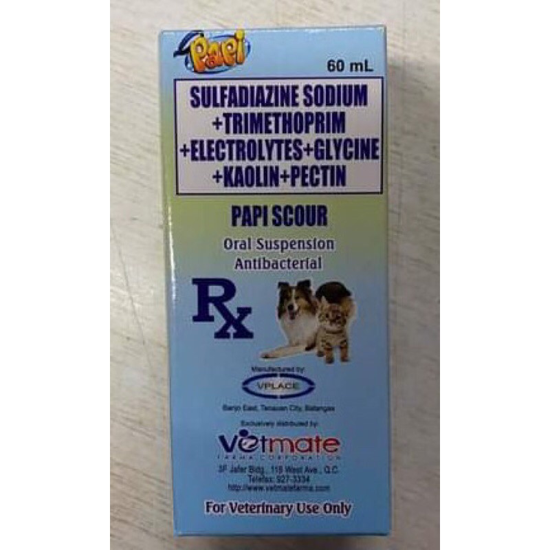 Papi Scour Oral Suspension (Antibacterial) for Cats and Dogs | Shopee ...