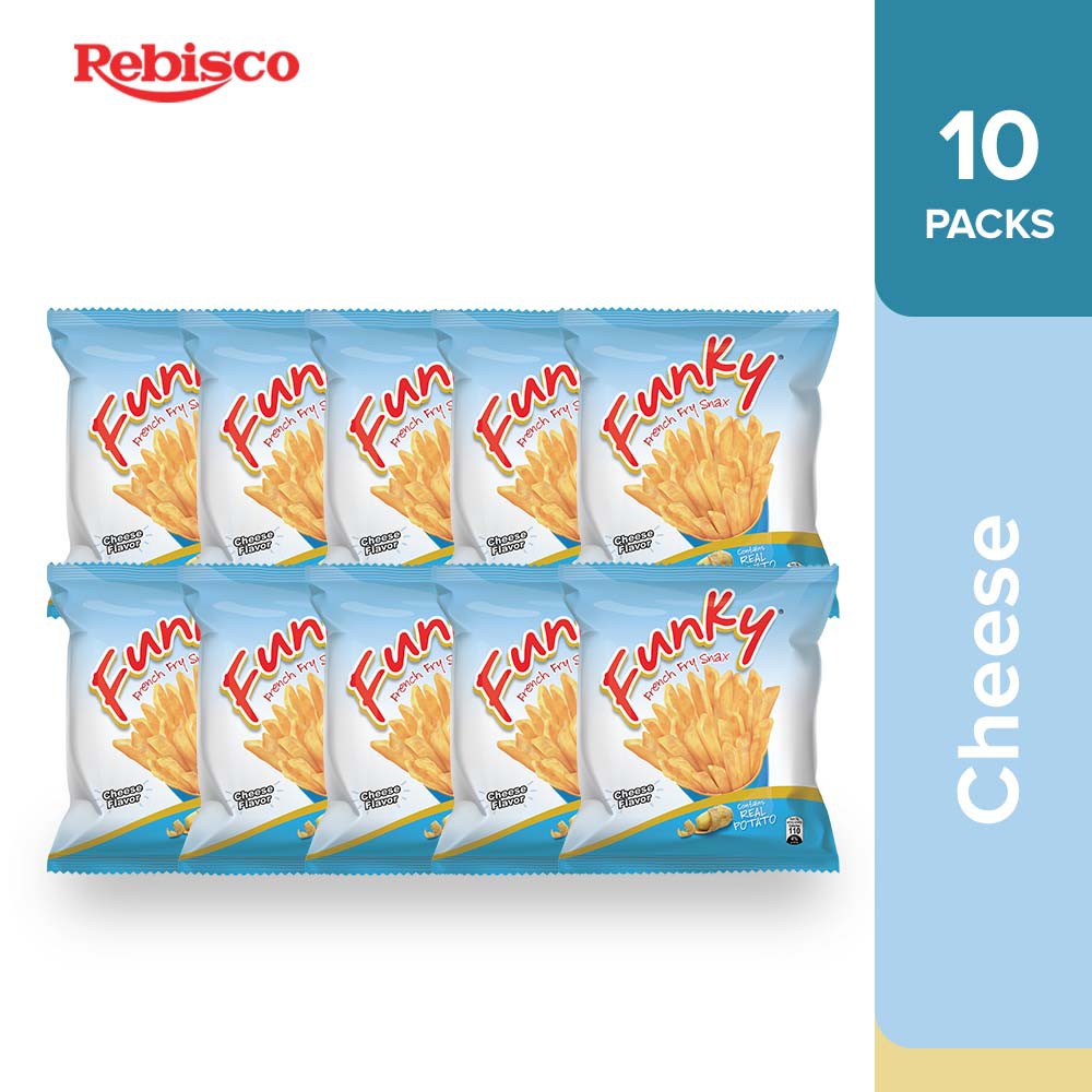 Funky Potato Fries Funky Cheese 23g x 10Pcs | Shopee Philippines