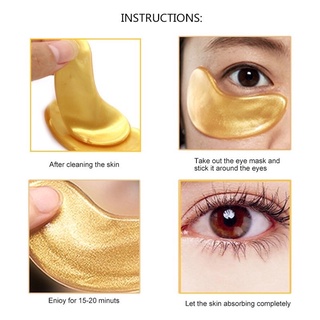 ZOZU Golden Under Eye Mask Soft And Moist Skin Reduce Bags The Eyes ...
