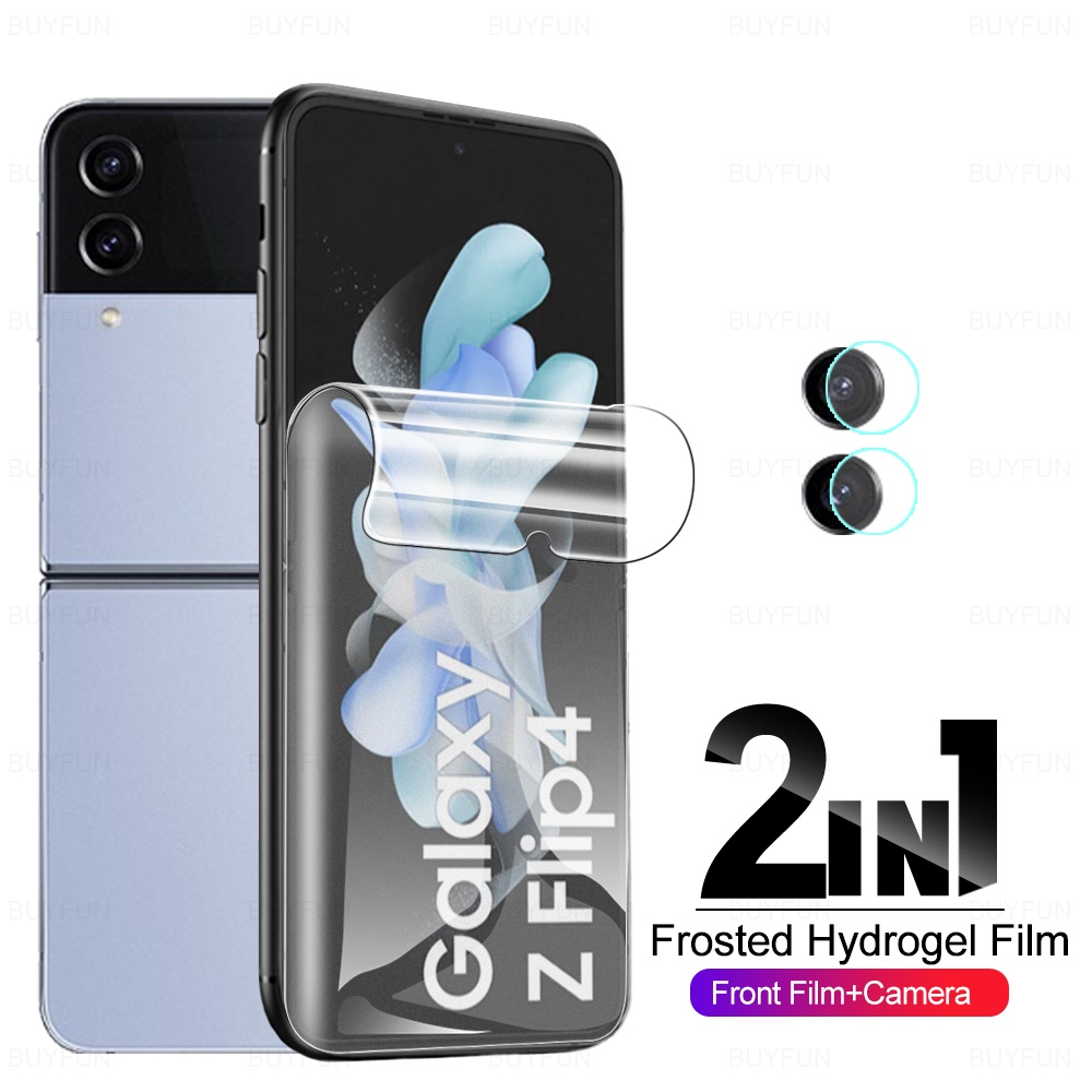 2in1 Matte Hydrogel Film For Samsung Galaxy Z Flip4 5G Camera Screen ...