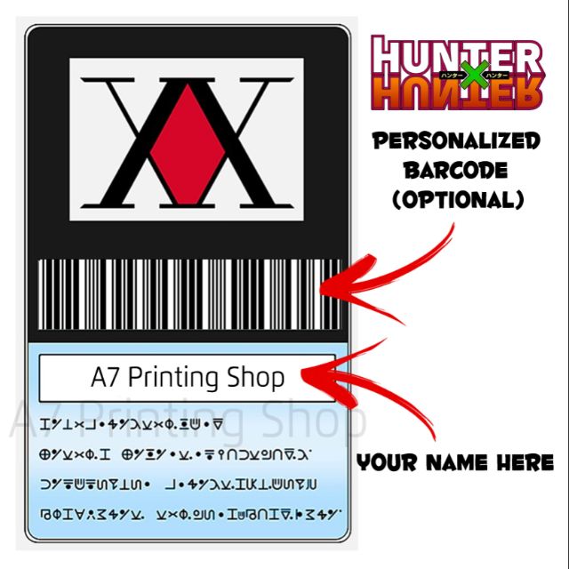 Hunter x Hunter License Card | Shopee Philippines