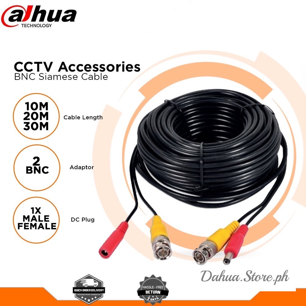 BNC Video and Power Siamese Cable For Surveillance CCTV Camera 10m ...