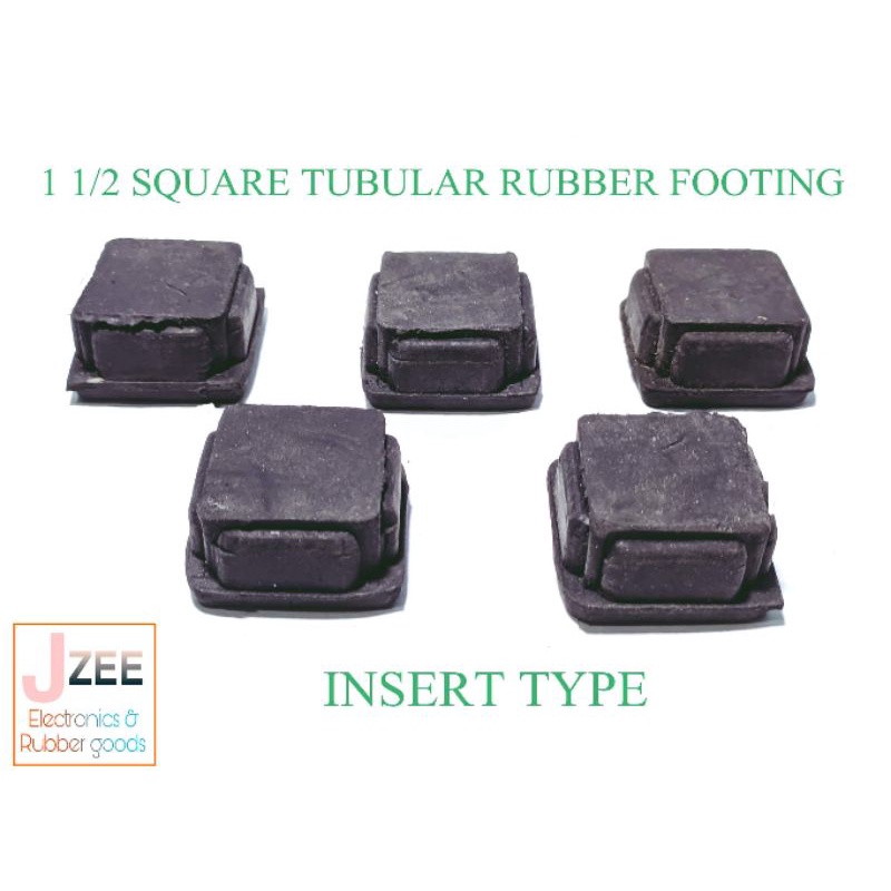 1 1/2 SQUARE INNER TUBULAR RUBBER FOOTING | Shopee Philippines