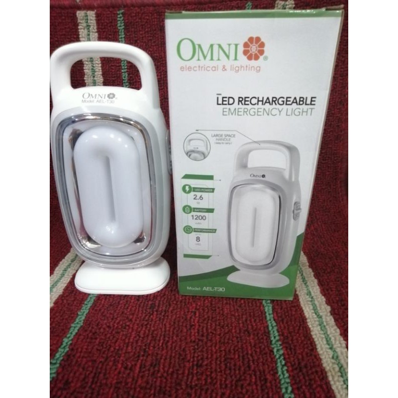 Omni LED Rechargeable Emergency Light AEL-T30 | Shopee Philippines