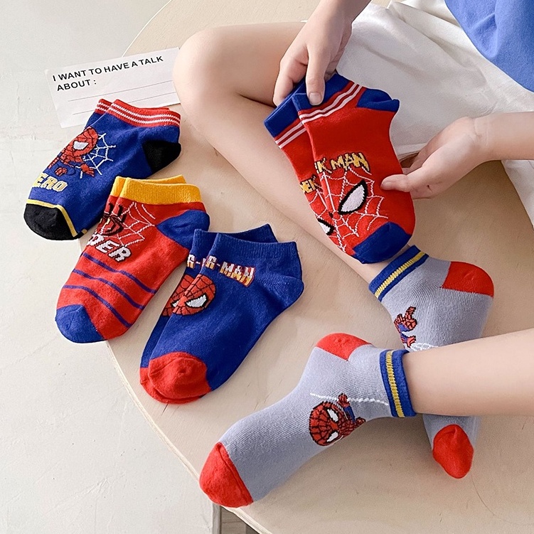High Quality Marvel Spider-Man Kids Socks Cotton Kids Fashion Socks 5 ...