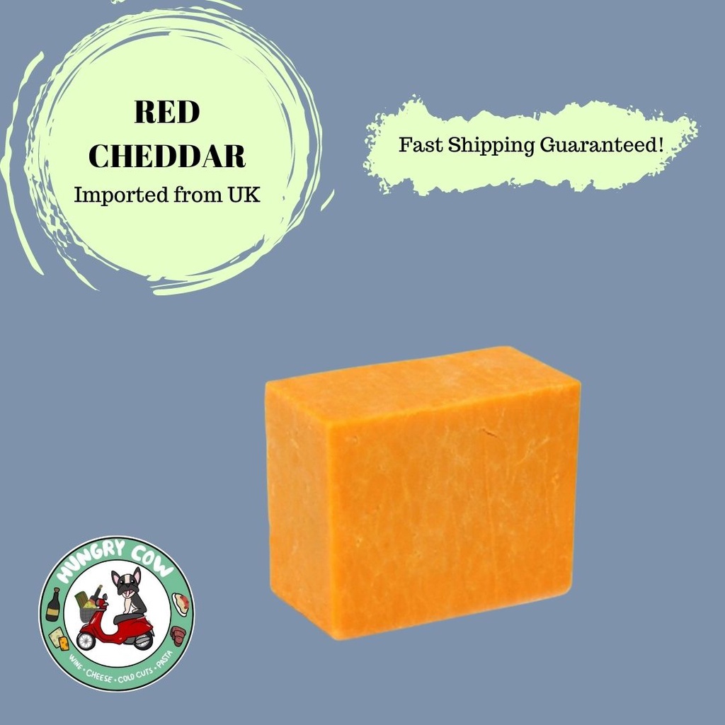 Red Cheddar Cheese - Imported from UK (+/-) 60g, 125g, 250g | Shopee ...