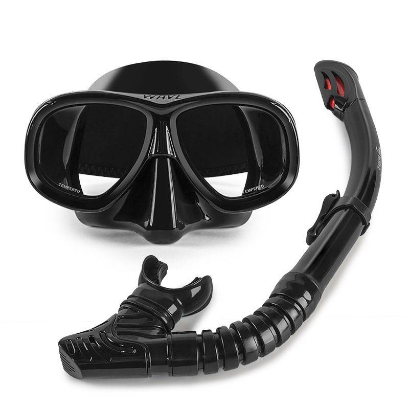 Professional Scuba Diving Goggles With Breathing Tube Anti-fog Tempered ...