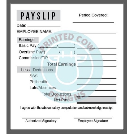 MINI PAYSLIP CARBONLESS GENERIC | Shopee Philippines
