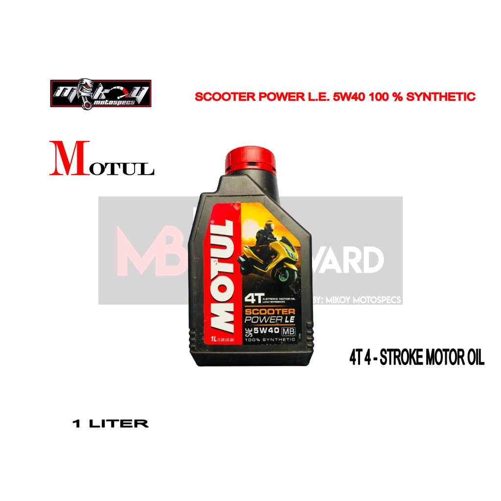 MOTUL Scooter Power LE SAE 5W40 1 LITER | Shopee Philippines