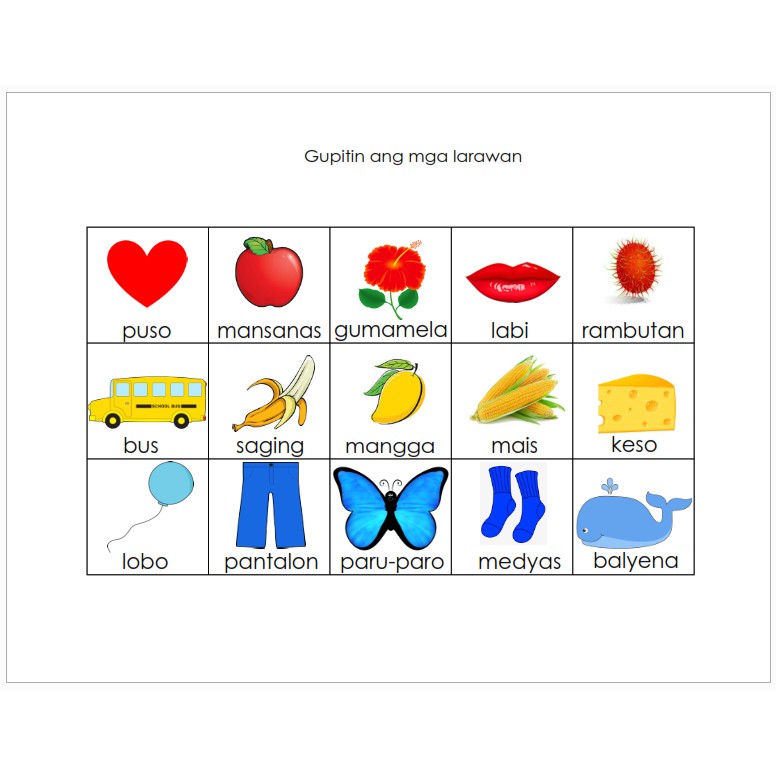 Mga Kulay Worksheets | Shopee Philippines