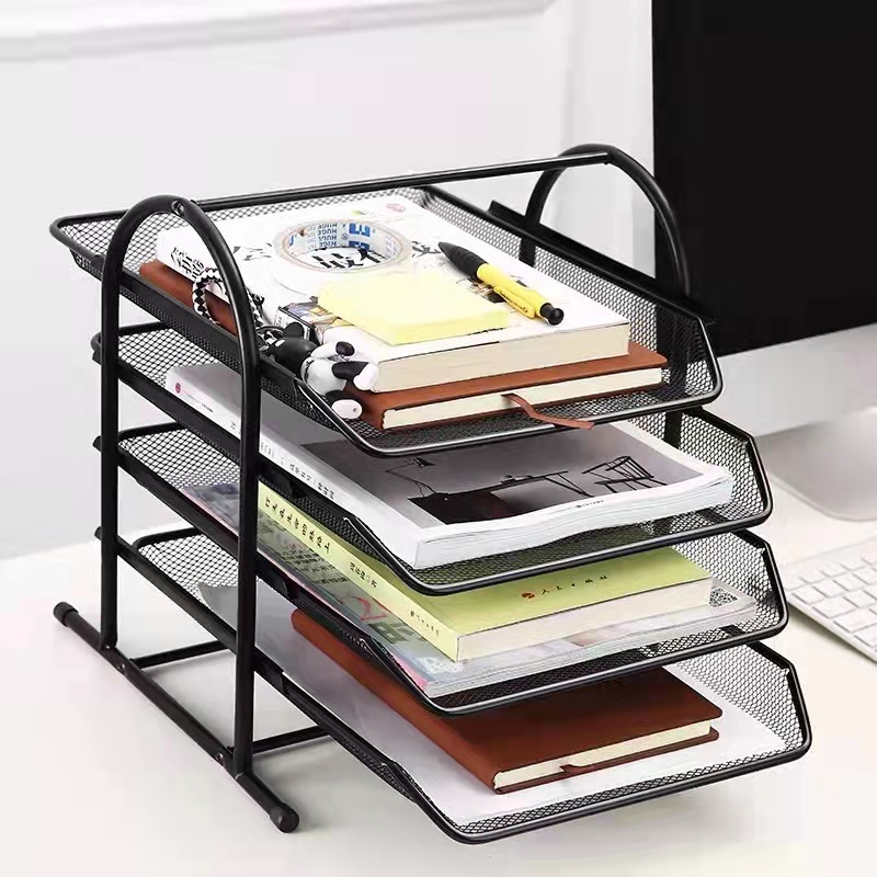 4 Layer Office A4 Paper Organizer Document File Letter Book Brochure ...