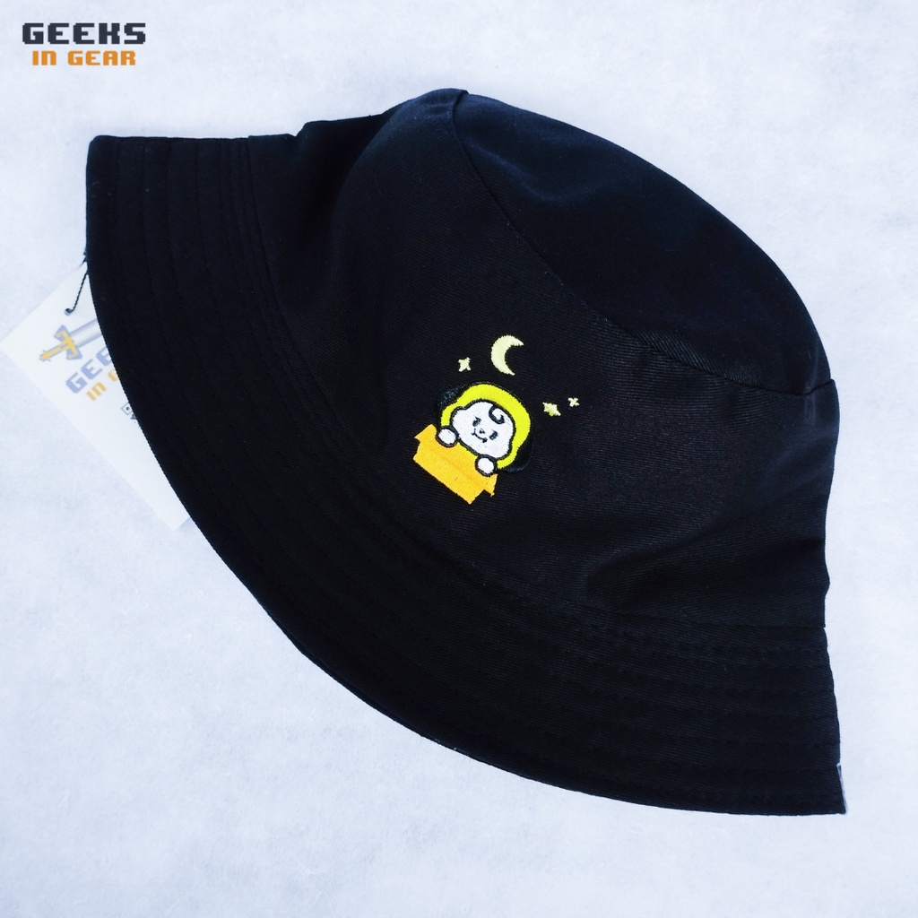 BTS BT21 Chimmy Embroidered Bucket Hat (Black) | Geeks in Gear | Shopee ...