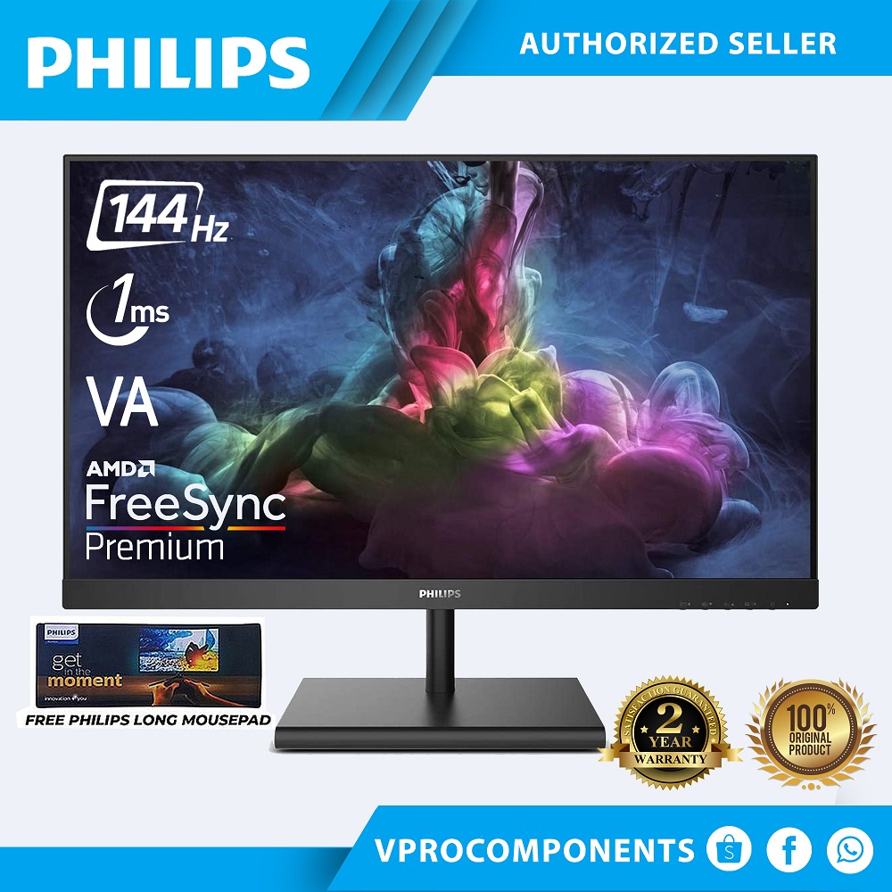 Philips 242E1GSJ 23.8" Full HD with VA Panel, AMD FreeSync Gaming ...