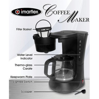 Imarflex Coffee Maker ICM-300 4-6 Cups Black | Shopee Philippines