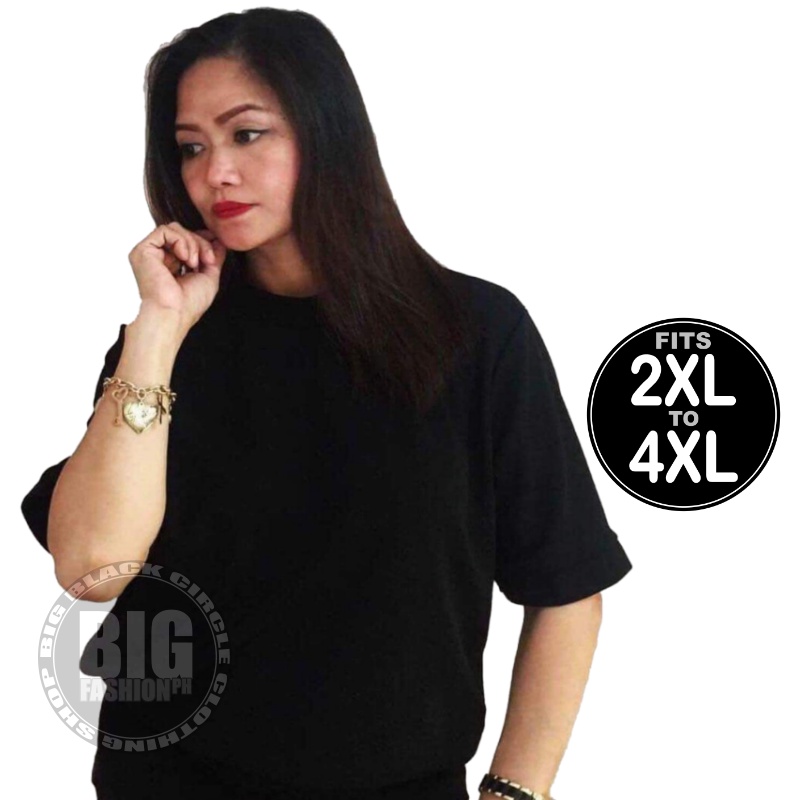 Plus Size Cotton 3/4 Sleeves Top NOW BIGGER | Shopee Philippines