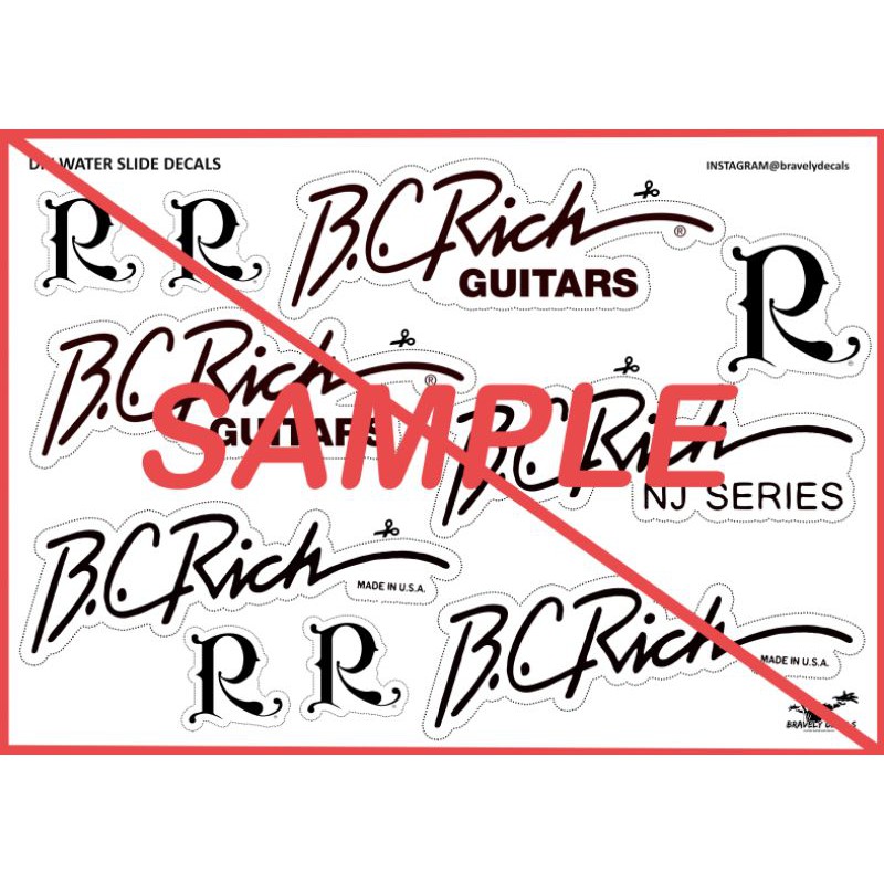 BC RICH GUITAR Decal Headstock Logo Waterslide 273 PicClick, 60% OFF