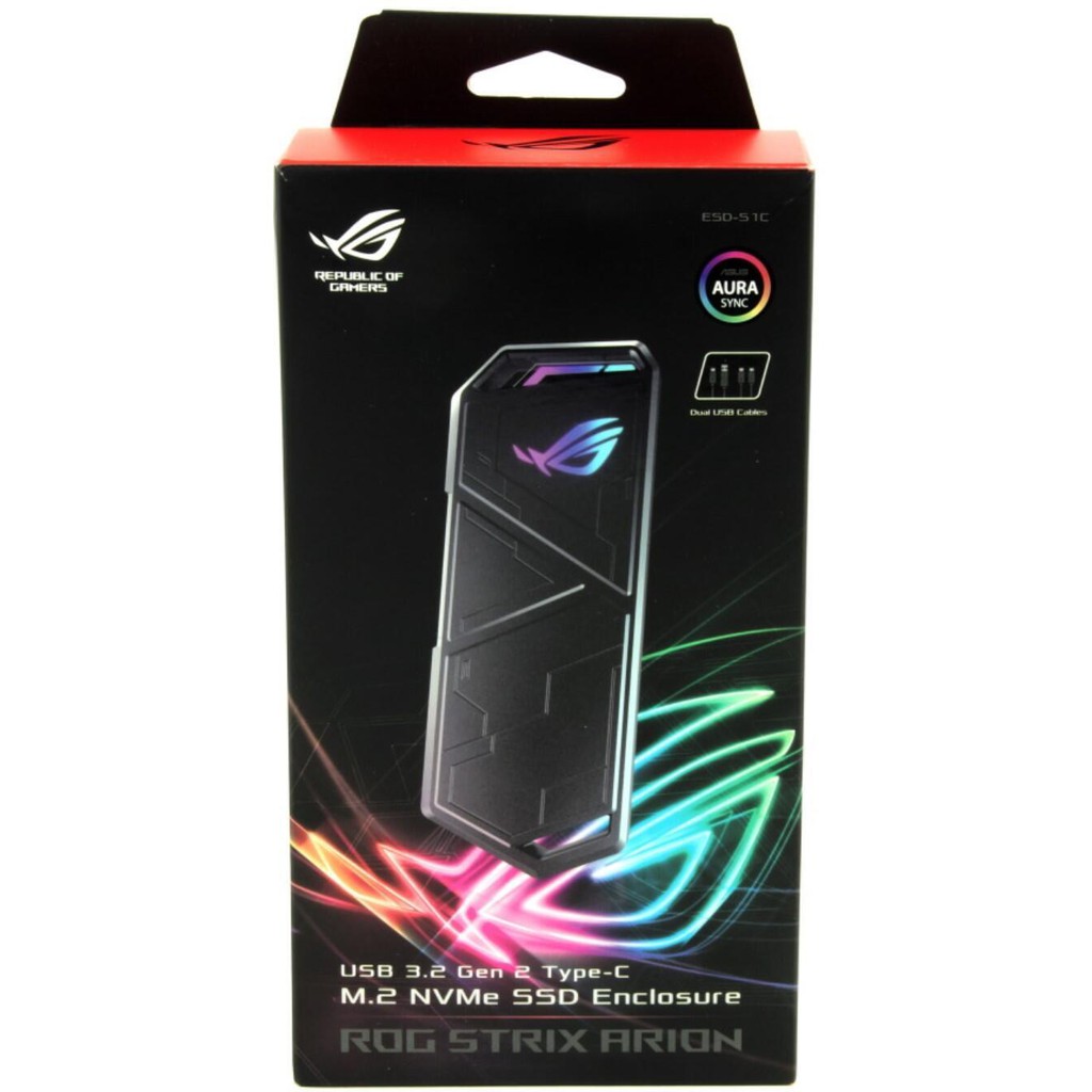 ASUS ROG Strix Arion M.2 NVMe SSD Enclosure 90DD02H0-M09000 - USB 3.2 ...