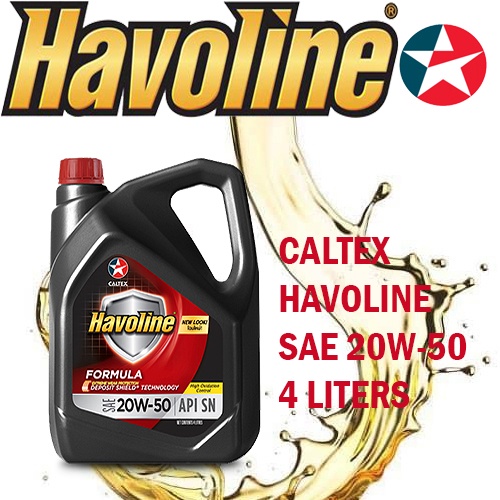 Caltex Havoline Formula SAE 20W50 4 Liter | Shopee Philippines