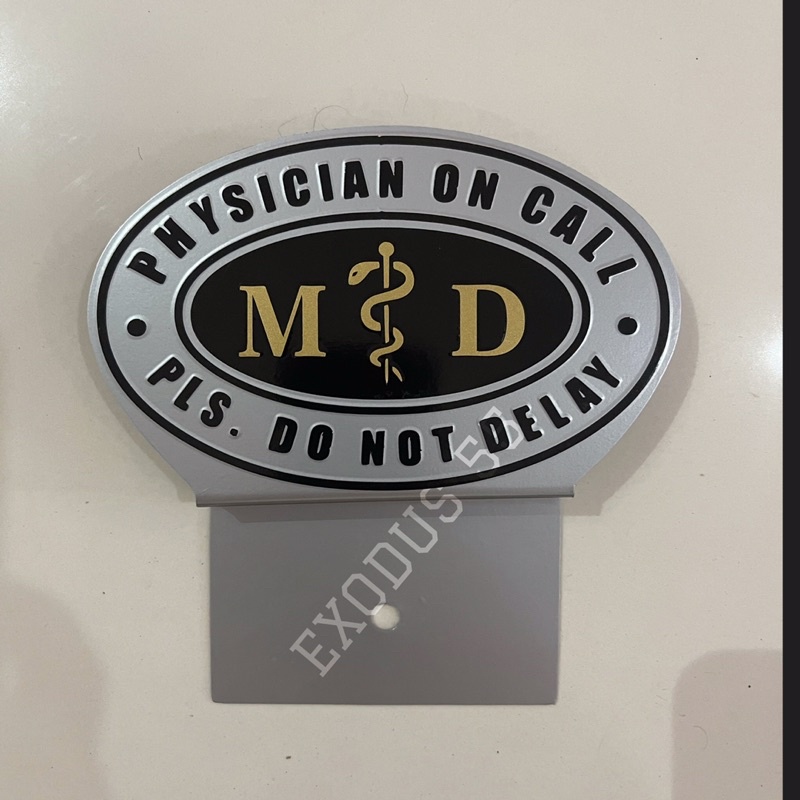 Doctor MD Physician On Call Asclepius Logo Car License Plate Emblem ...