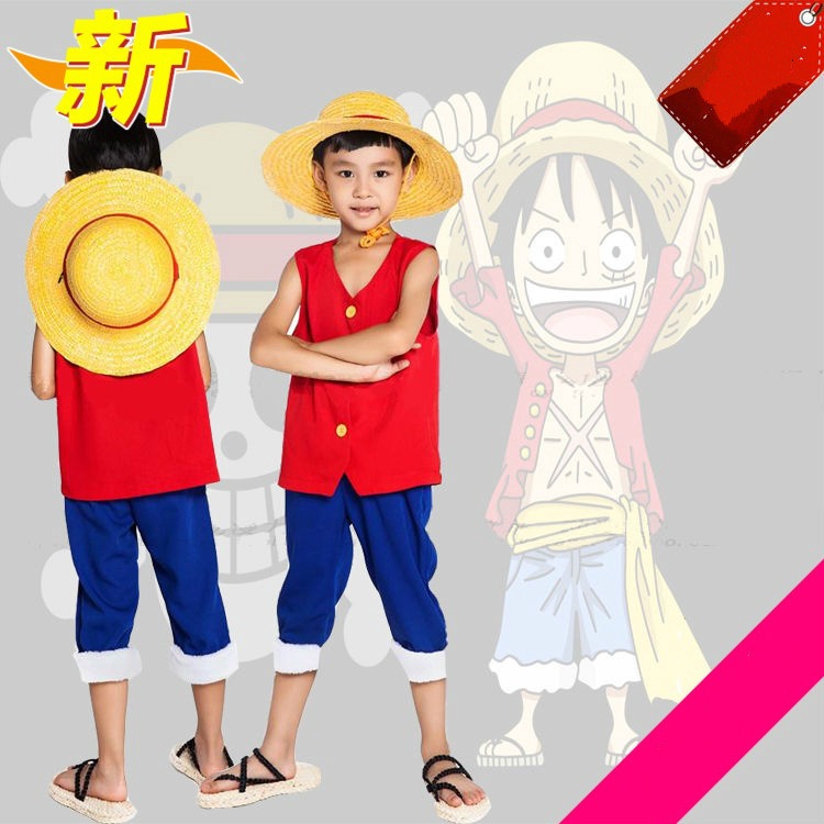 Anime ONE PIECE Monkey D Luffy 2 Years Later KIDS Cosplay Child ...