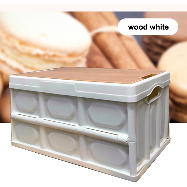 Muji Design Wooden White Collapsible Storage Box 30 Liters | Shopee ...