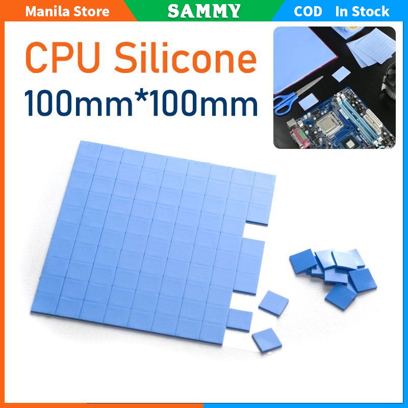 100pcs 10mm*10mm Silicone Pad Laptop Heatsink CPU GPU SSD LED Cooler ...