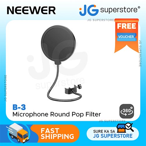 Neewer NW(B-3) Microphone Round Pop Filter 6" Professional Mic Shield ...