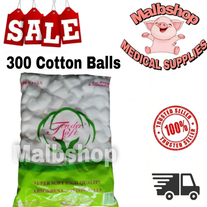 Tender Soft Absorbent Cotton Balls 300g | Shopee Philippines