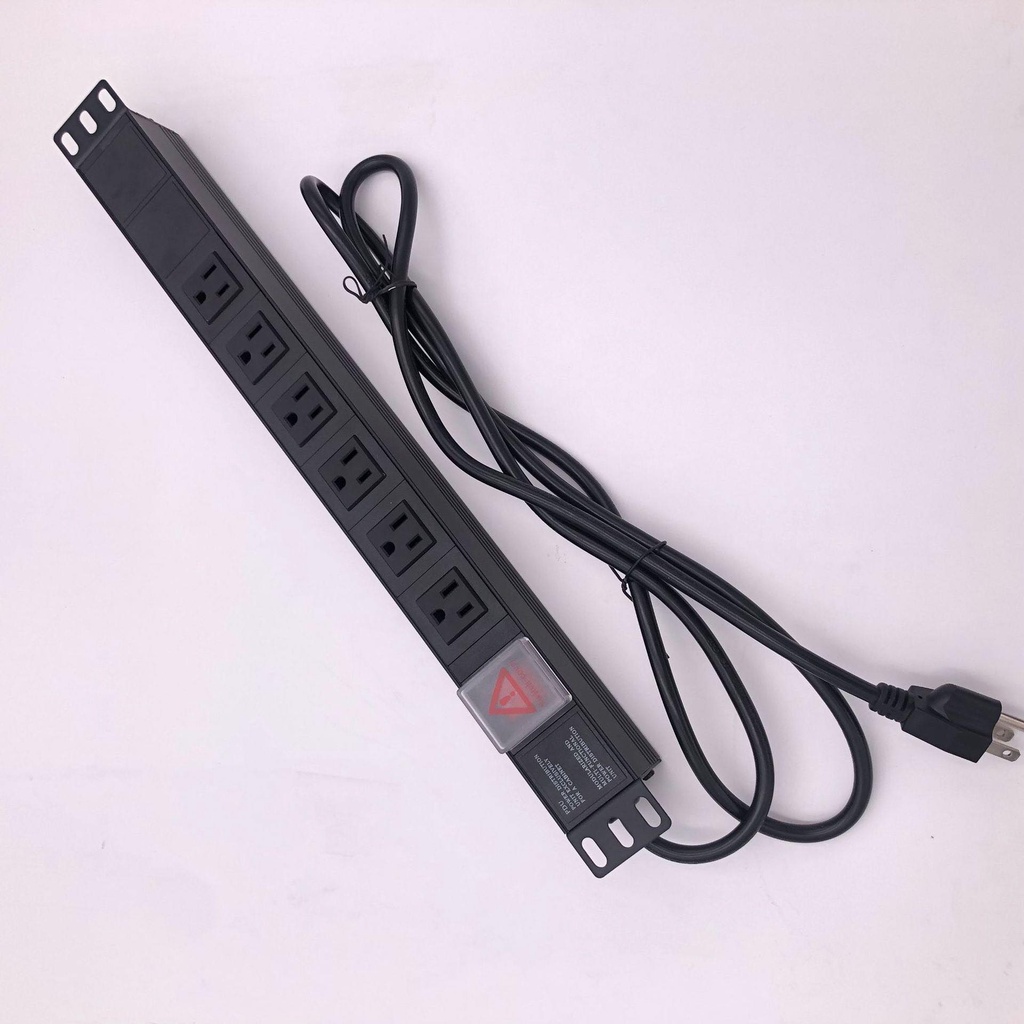PDU 6 Slots Universal Rack Mount Power Distribution Unit for Data Cabinet Rack CCTV ALLOY ...