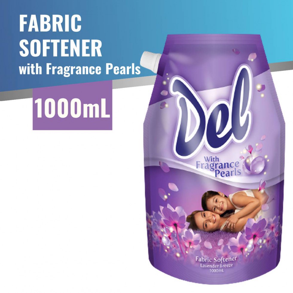 Del Fabric Conditioner Lavender Breeze Refill Pouch 1000ml | Shopee ...