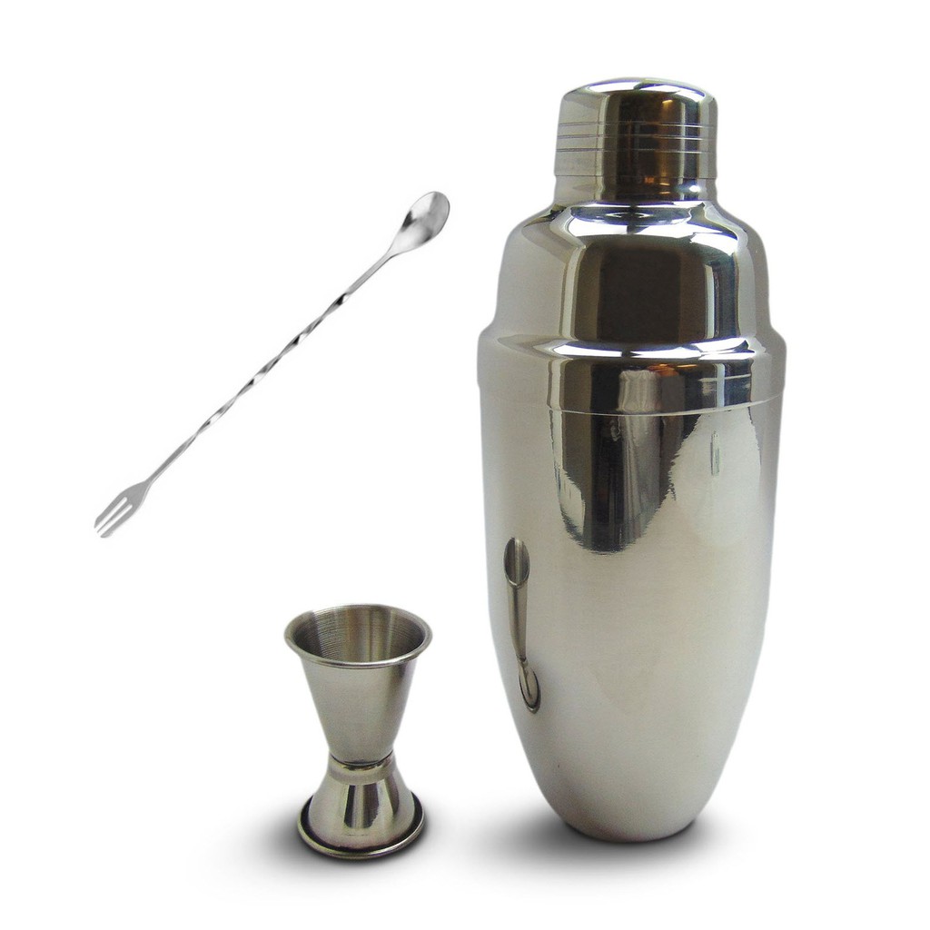 Cocktail Shaker Set Stainless -Shaker 500ml, Plastic Jigger, 10 ...
