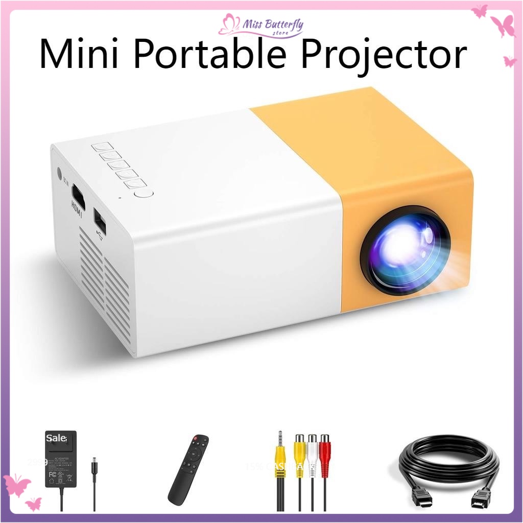 Mini Projector, Portable Projector with HDMI USB Interfaces and Remote ...