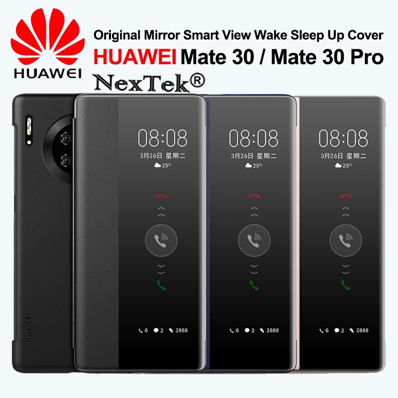 Original HUAWEI MATE 30 Pro mate30 Flip Case Smart View Flip Cover ...