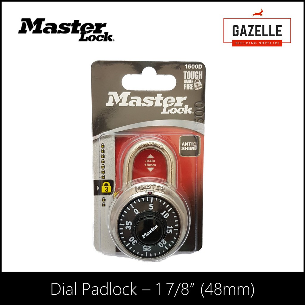 Master Lock Combination Dial Padlock Masterlock - 1 7/8 Master Lock Combination Dial Padlock Masterlock - 1 7/8